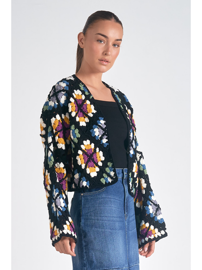 Crop Crochet Multi Sweater – Ruby and Jenna