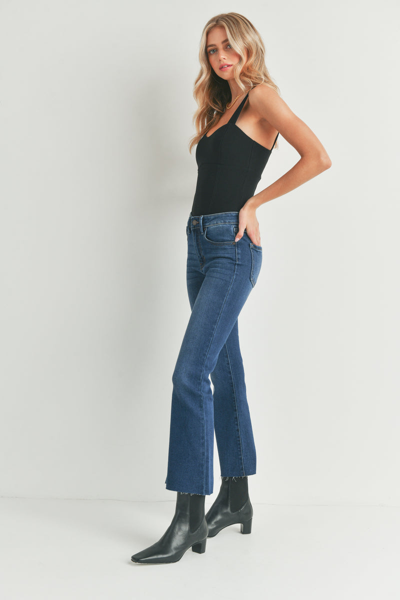 Just Black - Cropped Flare Jean – Ruby and Jenna