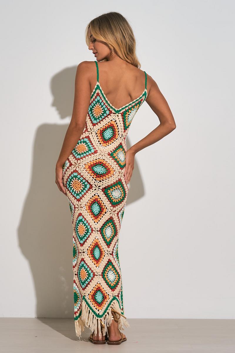 Crochet Rainbow Cover Up Dress – Ruby and Jenna