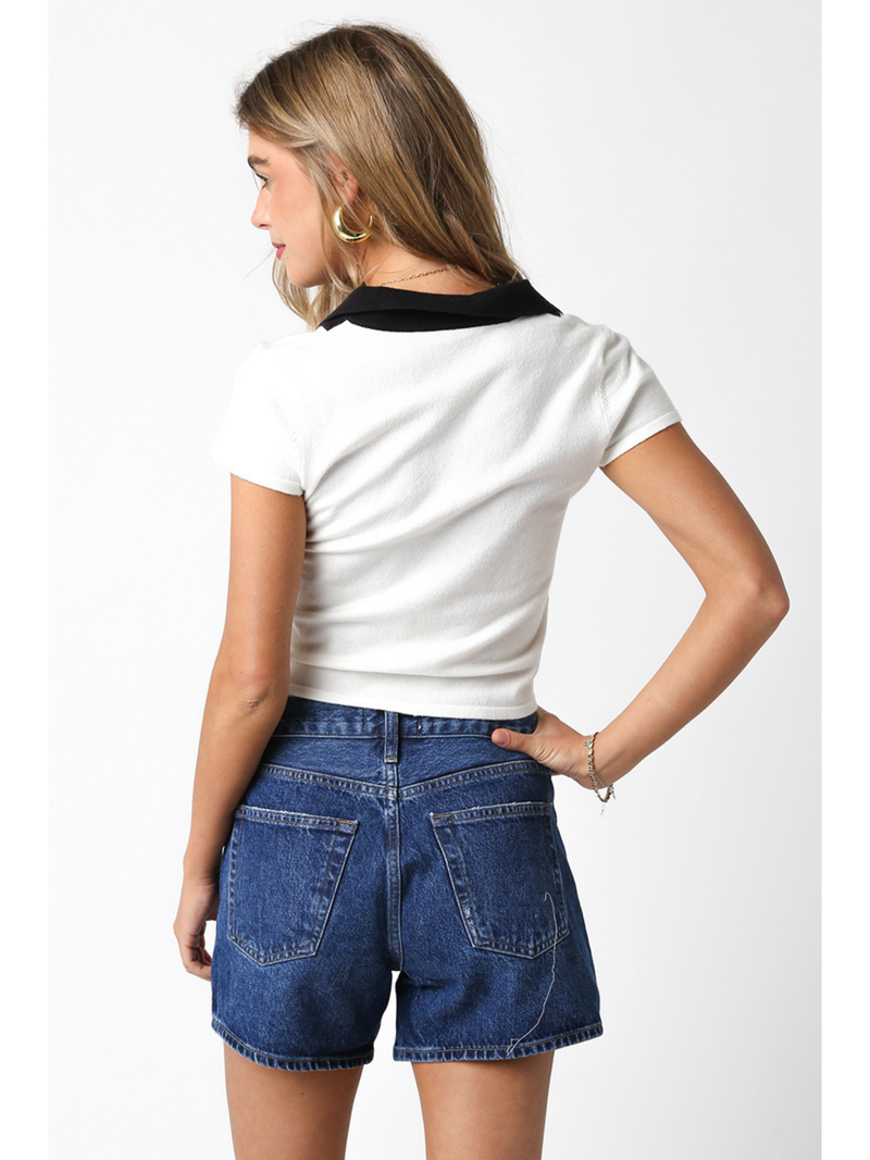 2 Tone Collared Sweater – Ruby and Jenna